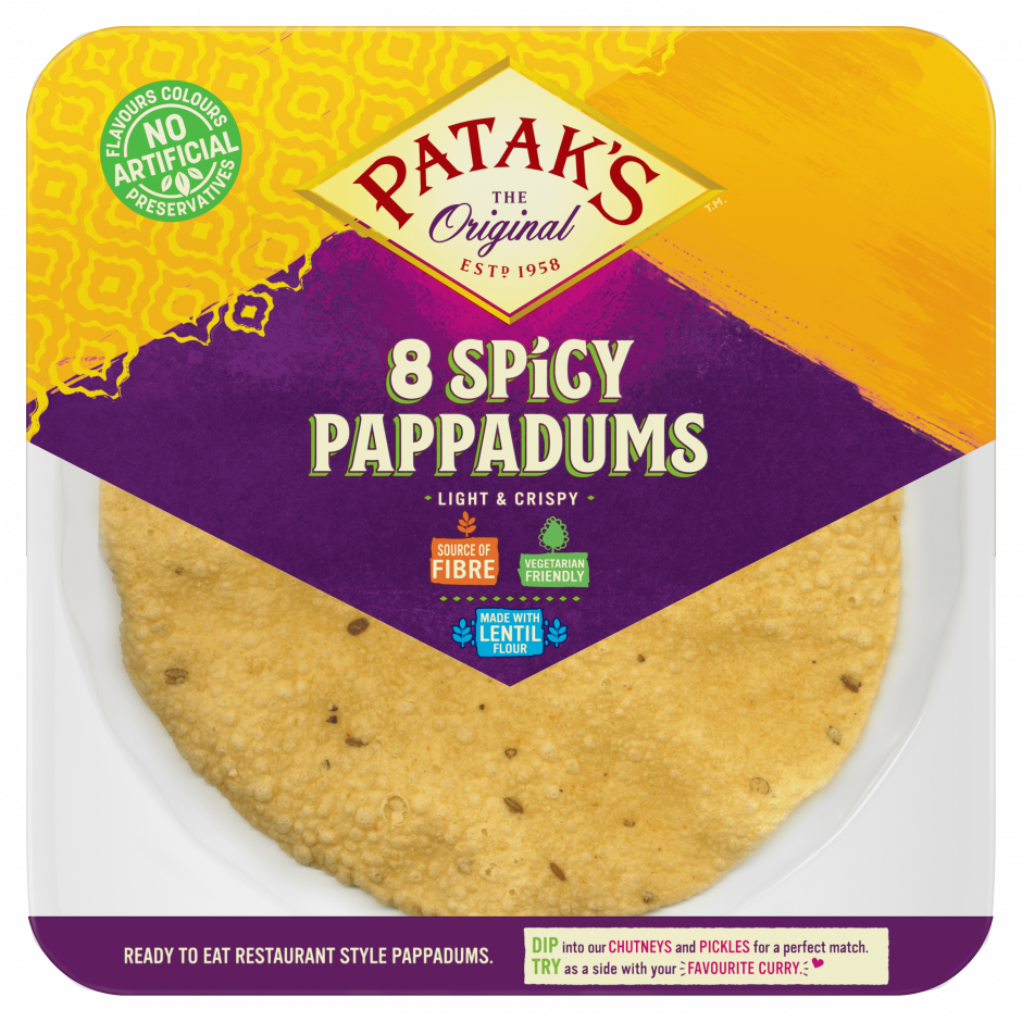 Patak's Spicy Ready to Eat Pappadums